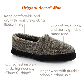 Acorn Slippers | Men's Original Moccasins - Men's Acorn Slipper – Acorn ...